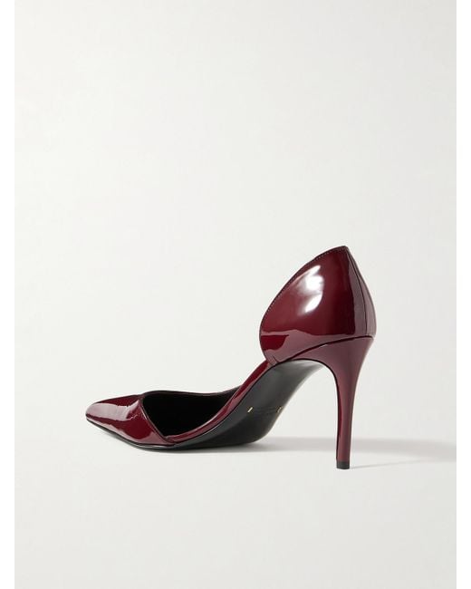 KHAITE Jett Patent-Leather Pumps in Red | Lyst UK