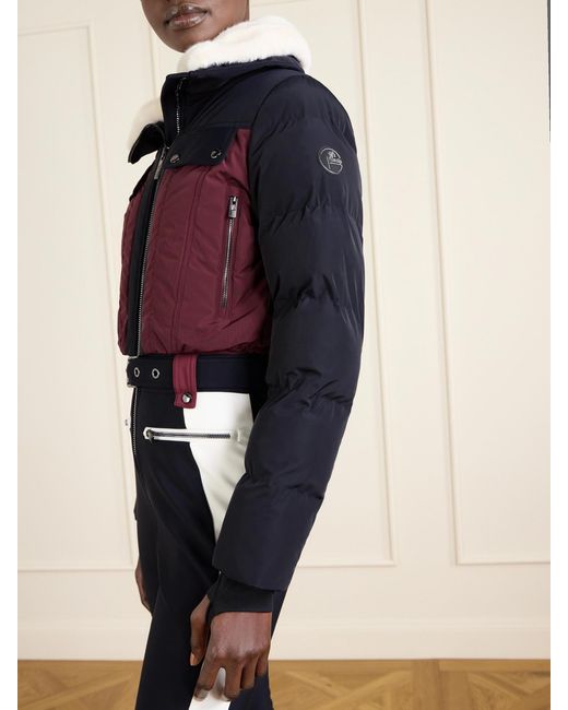 Fusalp Karei Belted Plush-Trimmed Padded Shell Ski Suit in Red | Lyst UK