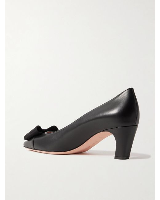 Bally Bemily Grosgrain-Trimmed Leather Pumps in Black | Lyst