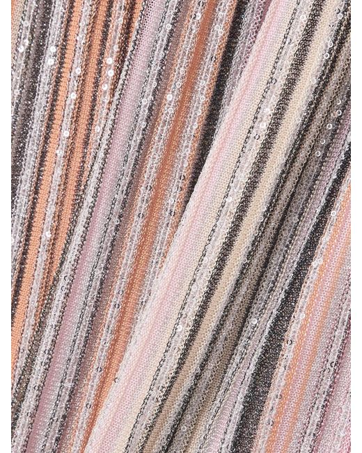 Missoni Striped Sequin-Embellished Metallic Crochet-Knit Maxi Skirt in Pink | Lyst