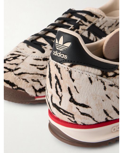 adidas Originals Sl 72 Og Leather-Trimmed Zebra-Print Calf Hair ...