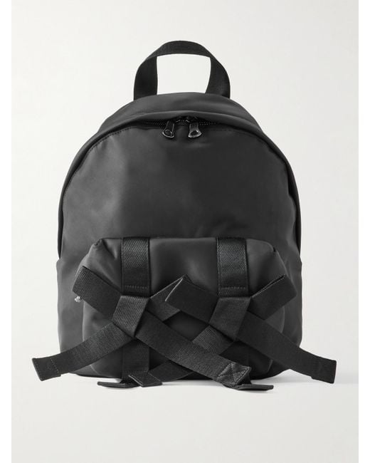 Simone Rocha Bow And Faux Pearl-Embellished Shell Backpack in Black | Lyst