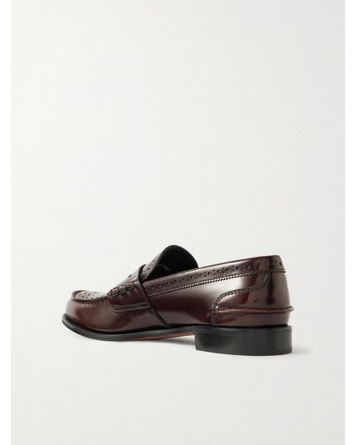 Church's Robin Glossed-Leather Penny Loafers in Brown | Lyst UK
