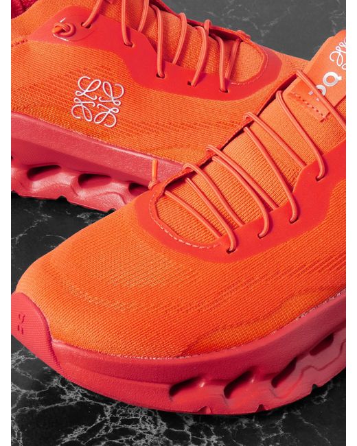 Loewe On Cloudtilt Stretch Recycled-Knit Sneakers in Red | Lyst