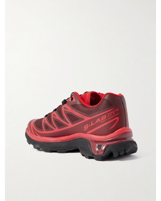 Salomon Xt-6 Rubber-Trimmed Mesh Sneakers in Red | Lyst