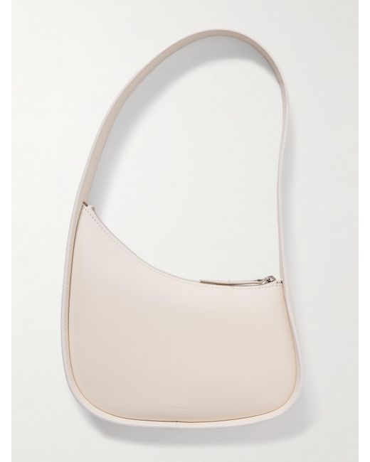 The Row Half Moon Leather Shoulder Bag in Natural | Lyst