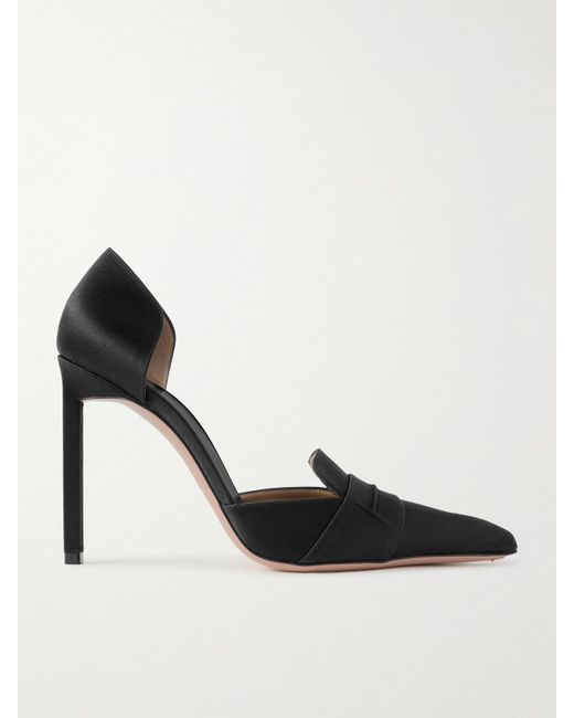 Tom Ford Eva D'Orsay Satin Pumps in Black | Lyst UK