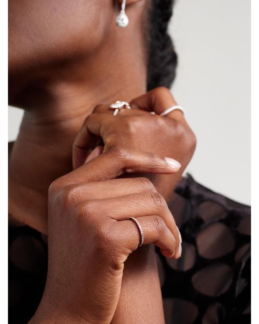 David Morris Platinum Diamond Eternity Ring in Natural | Lyst