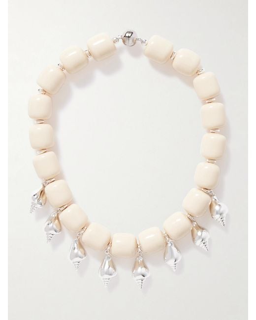 Julietta Odeon-Plated Resin Necklace in Natural | Lyst UK