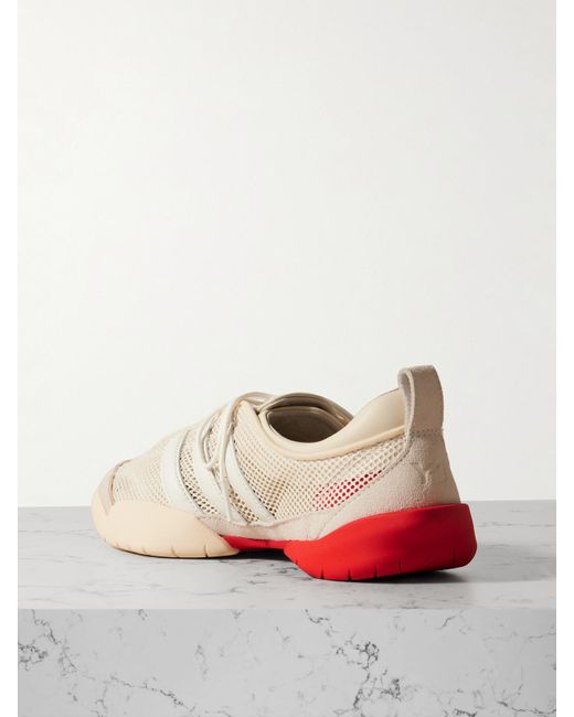 adidas Originals Y-3 Regu Suede- And Leather-Trimmed Mesh Sneakers in ...