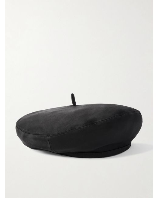 Loro Piana Anna Washed-Silk Beret in Black | Lyst UK