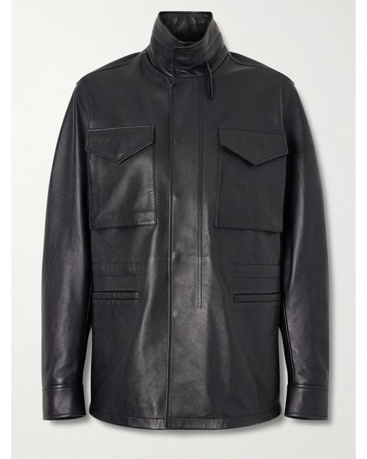 Gabriela Hearst Darwin Leather Jacket in Black | Lyst UK