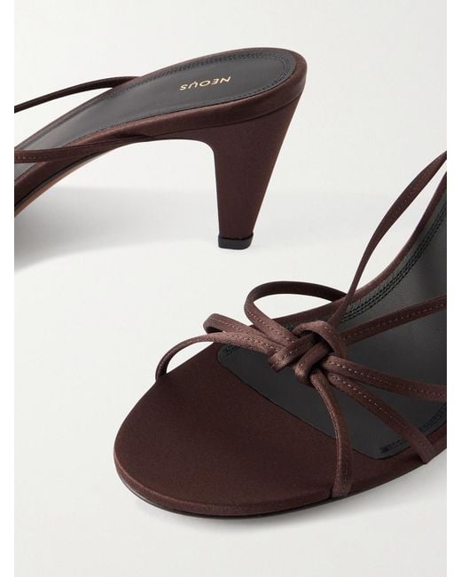 Neous Motha Satin Sandals in Natural | Lyst UK