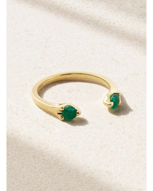 Anita Ko Orbit 18-Karat Emerald Ring in Natural | Lyst