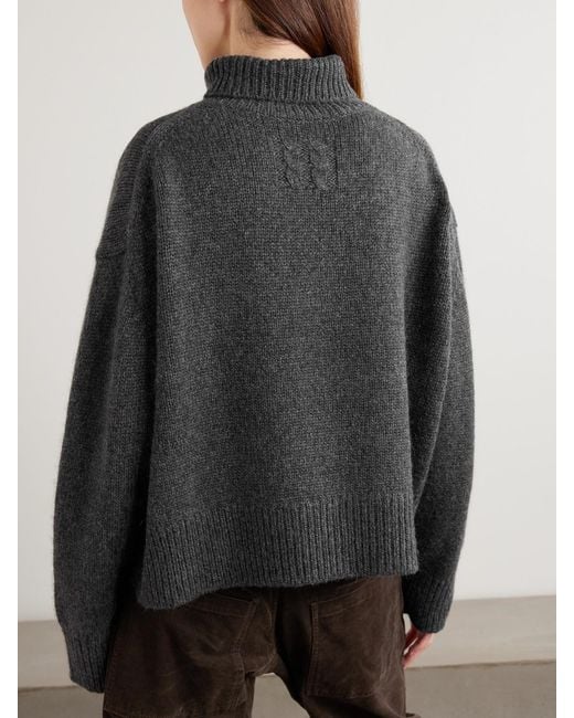 Nili Lotan Tabitha Cashmere Turtleneck Sweater in Grey | Lyst UK