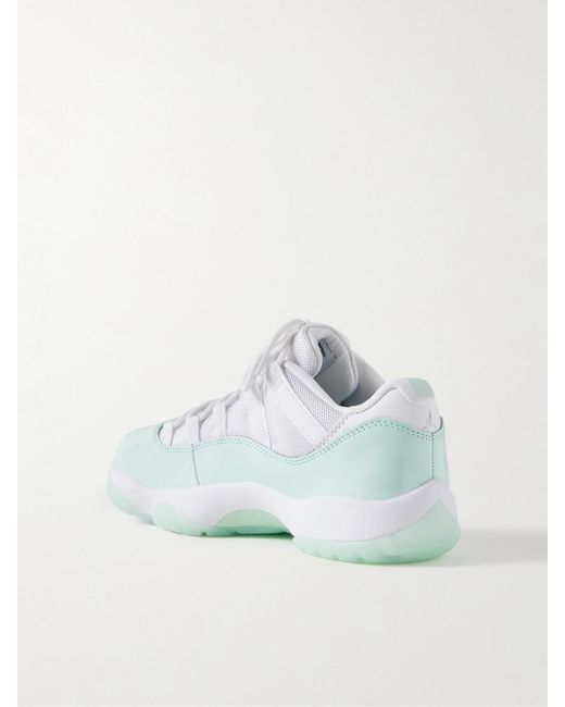 Nike Air Jordan 11 Retro Patent And Smooth Leather-Trimmed Mesh ...