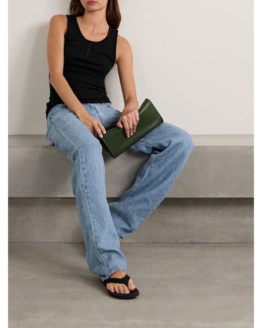 The Row Mansel Ribbed Cotton-Blend Tank in Black | Lyst