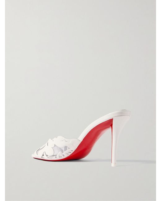 Christian Louboutin Apostropha Petunia 80 Patent-Leather And Pvc Mules ...