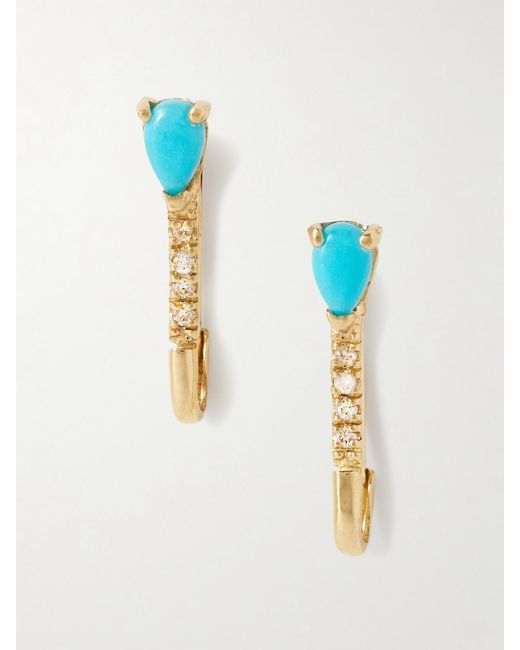 Loren Stewart Mini, And Diamond Earrings in Blue | Lyst UK