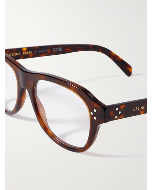 Celine Aviator-Style Acetate Optical Glasses | Lyst