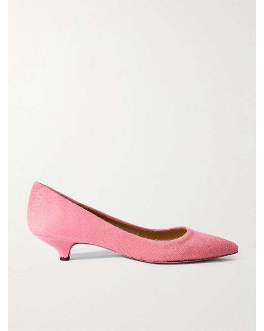 Jamie Haller Kitty Point Pony Hair Pumps in Pink | Lyst UK