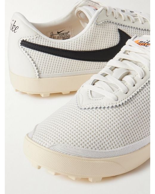 Nike Astrograbber Leather-Trimmed Mesh Sneakers in Natural | Lyst UK