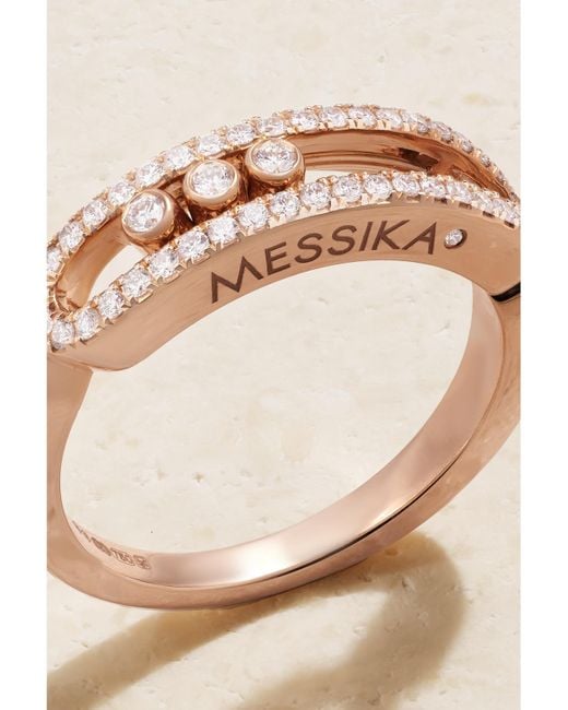 Messika Baby Move 18-Karat Rose Diamond Ring in Natural | Lyst