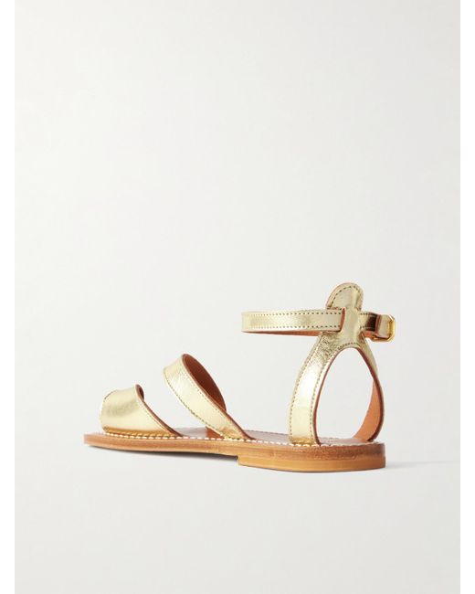 K. Jacques Anaelle Metallic Leather Sandals | Lyst