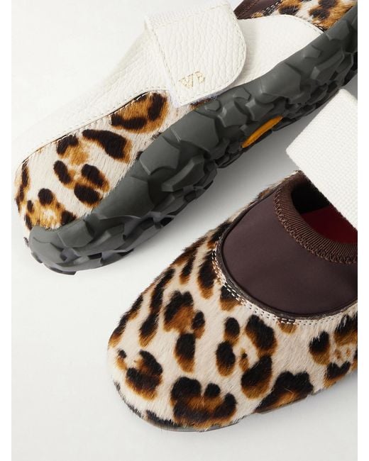 Wales Bonner Jewel Leather-Trimmed Leopard-Print Calf Hair Mary Jane ...