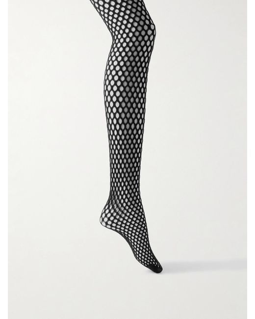 Wardrobe NYC Rhw Wool-Blend Fishnet Tights in White | Lyst
