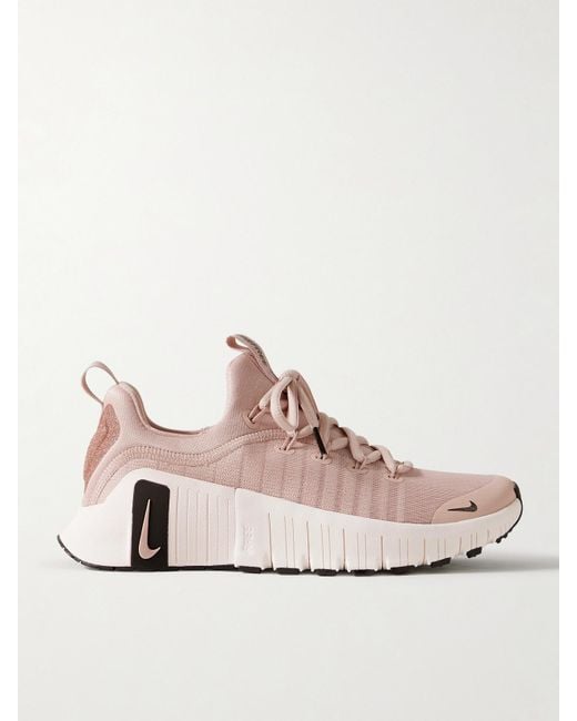 Nike Free Metcon 6 Mesh Sneakers in Pink | Lyst