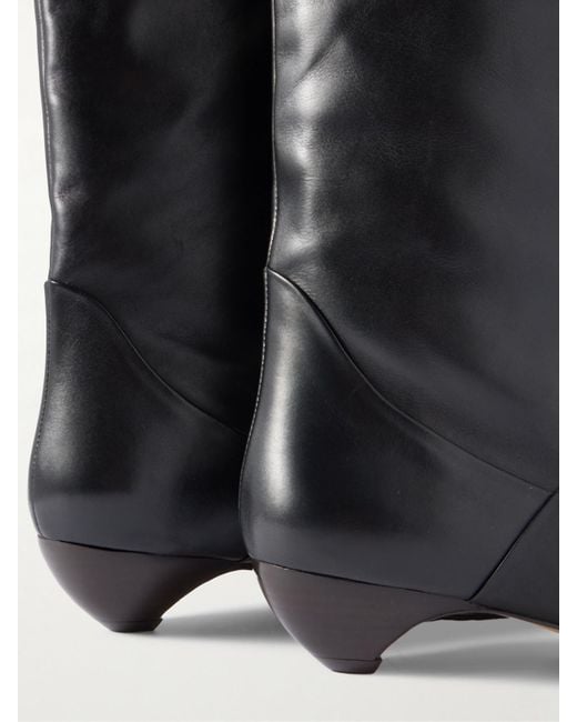 Le Monde Beryl Allegra Leather Knee Boots in Black | Lyst
