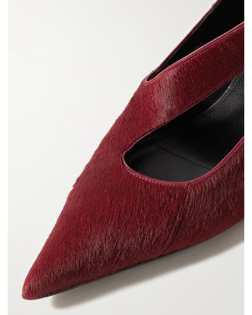 KHAITE Sloan Calf Hair Pumps in Red | Lyst UK