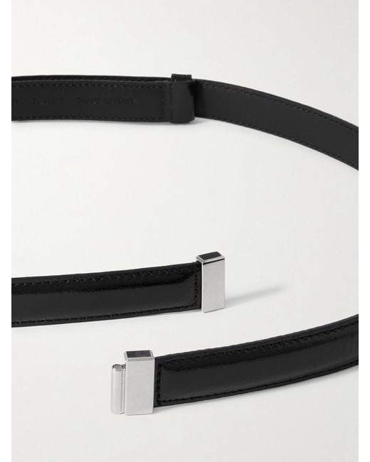 TOTEME Slide Glossed Leather Belt in White | Lyst