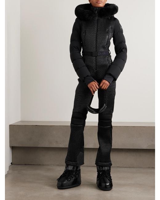 Mackage Lorelle Belted Hooded Plush-Trimmed Quilted Padded Down Ski ...