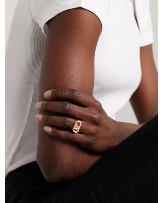 Messika So Move 18-Karat Rose Diamond Ring in Natural | Lyst UK