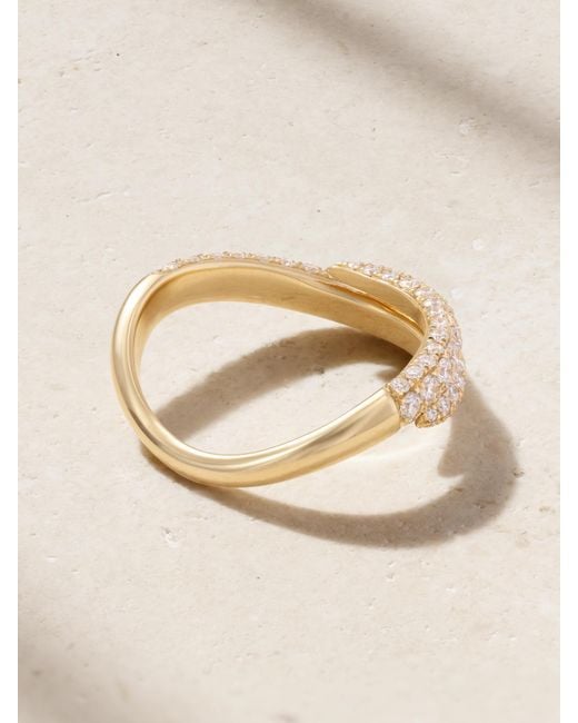Anita Ko Zara 18-Karat Diamond Ring in Natural | Lyst