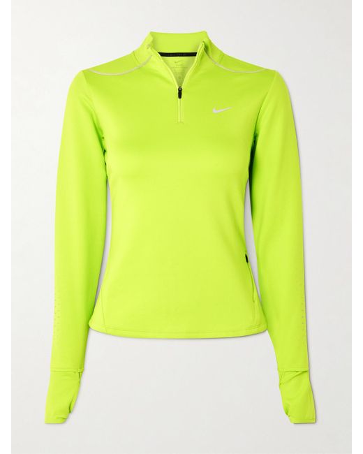 Nike Swift Printed Half-Zip Top in Green | Lyst UK