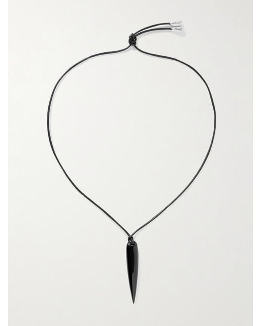 Sophie Buhai Spear, Onyx And Cord Necklace in Natural | Lyst
