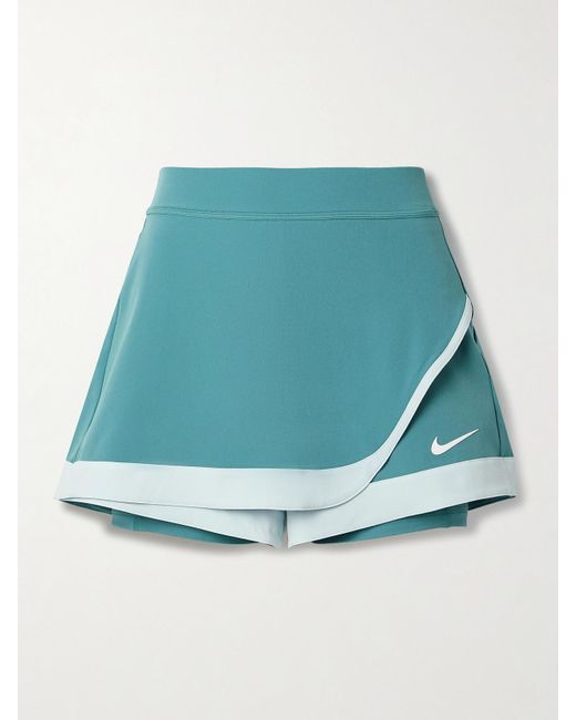 Nike Slam Asymmetric Dri-Fit Tennis Skort in Blue | Lyst