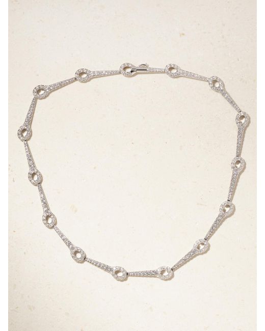 Melissa Kaye Lola Needle Linked 18-Karat Diamond Necklace in Natural ...