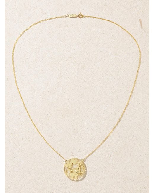 Jennifer Meyer Open Good Luck 18-Karat Diamond Necklace in Natural | Lyst