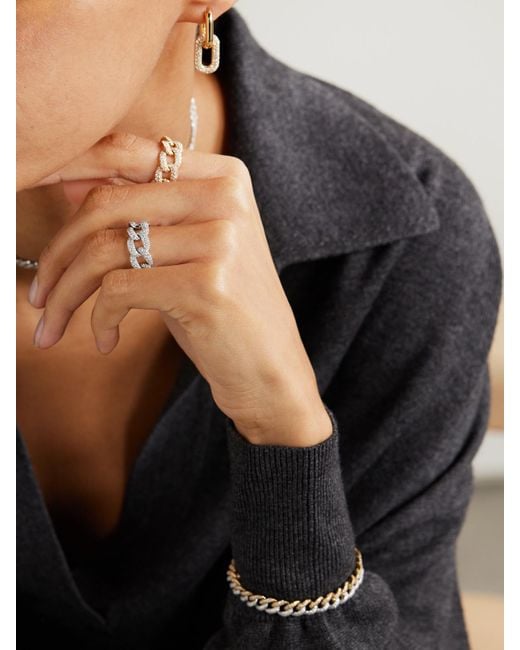 SHAY Essential Link 18-Karat Diamond Ring in Natural | Lyst