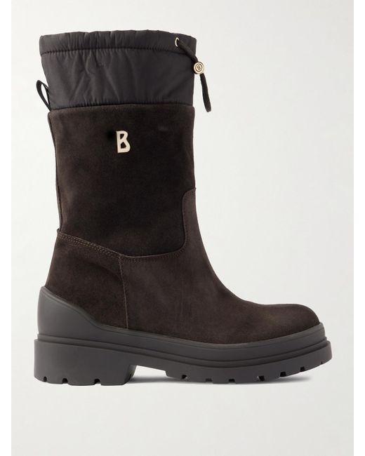 Bogner St. Moritz Shell-Trimmed Shearling-Lined Suede Ankle Boots in ...