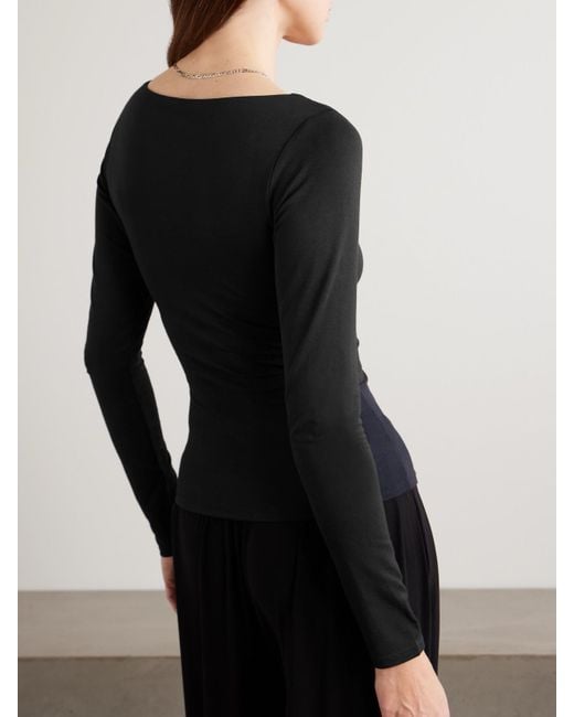 Skims Smooth Layers Square Neck Top in Black | Lyst