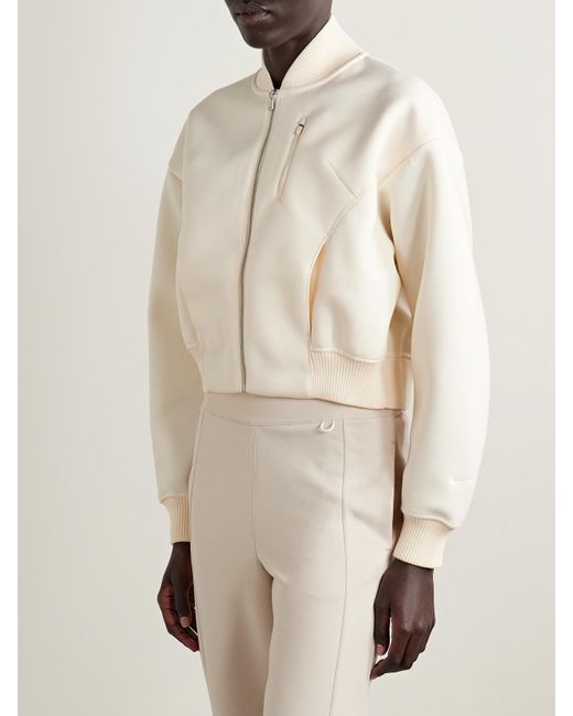Nike Destroyer Modal-Blend Jersey Bomber Jacket in Natural | Lyst