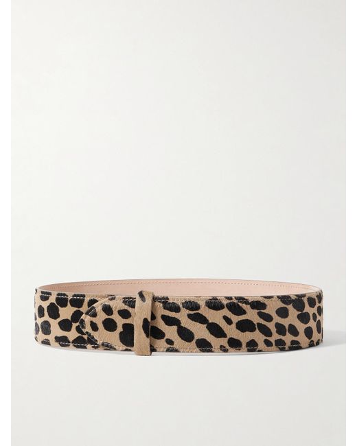 KHAITE Theo Leopard-Print Calf Hair Waist Belt | Lyst