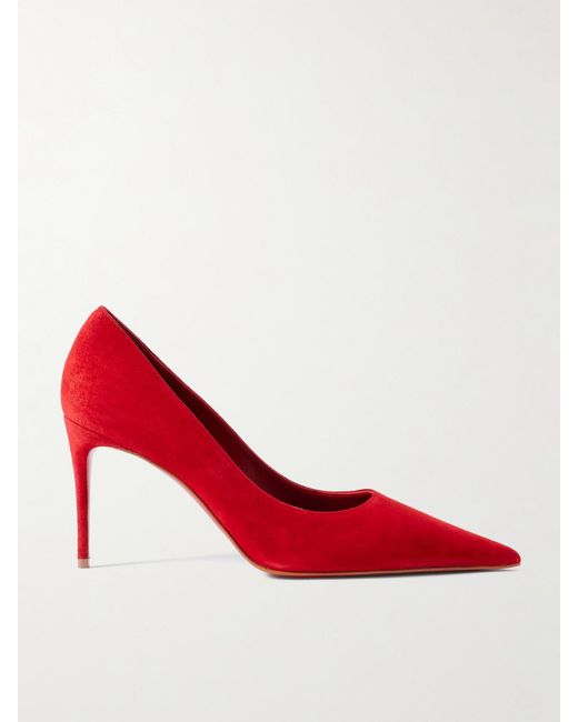 Christian Louboutin Kate Max 85 Suede Pumps in Red | Lyst UK