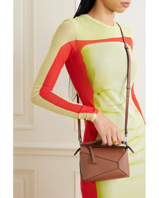 Loewe Puzzle Edge Mini Textured-leather Shoulder Bag in Brown | Lyst Loewe Puzzle Edge Mini Textured-leather Shoulder Bag in Brown | Lyst