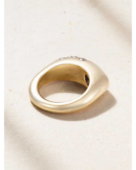 UNIFORM OBJECT Dowry 18-Karat Diamond Ring in Natural | Lyst